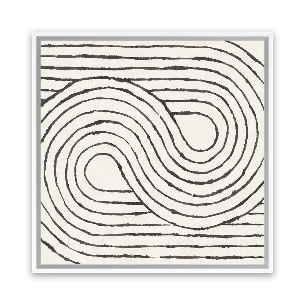 Buy Rainbow Road I BW Square Canvas Wall Art Print | The Print Emporium ...