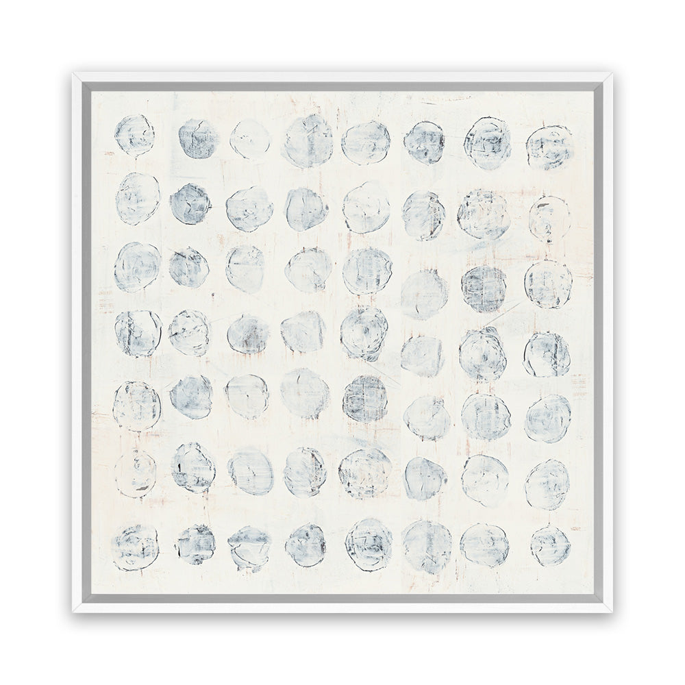 Buy Circles on White Square Canvas Wall Art Print | The Print Emporium ...