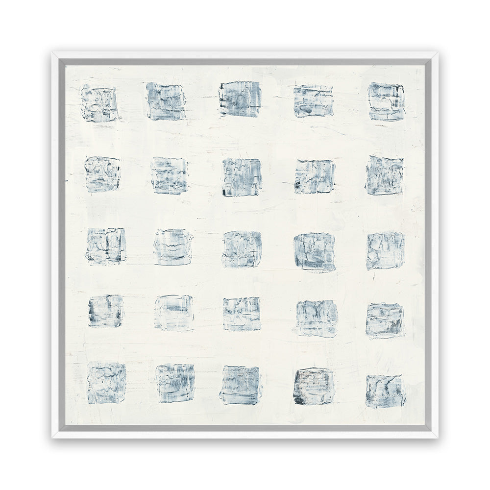 Buy Squares on White Square Canvas Wall Art Print | The Print Emporium ...