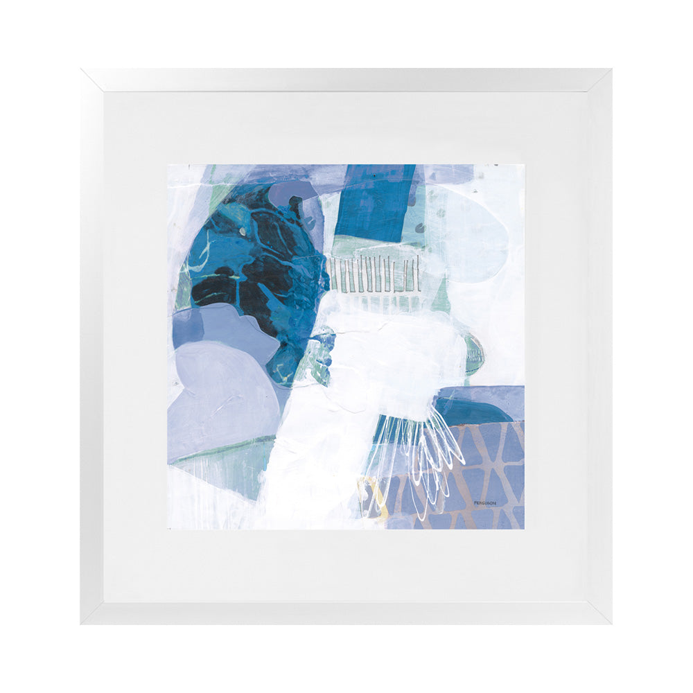 Buy Abstract Layers III Blue Square Wall Art Print | The Print Emporium®